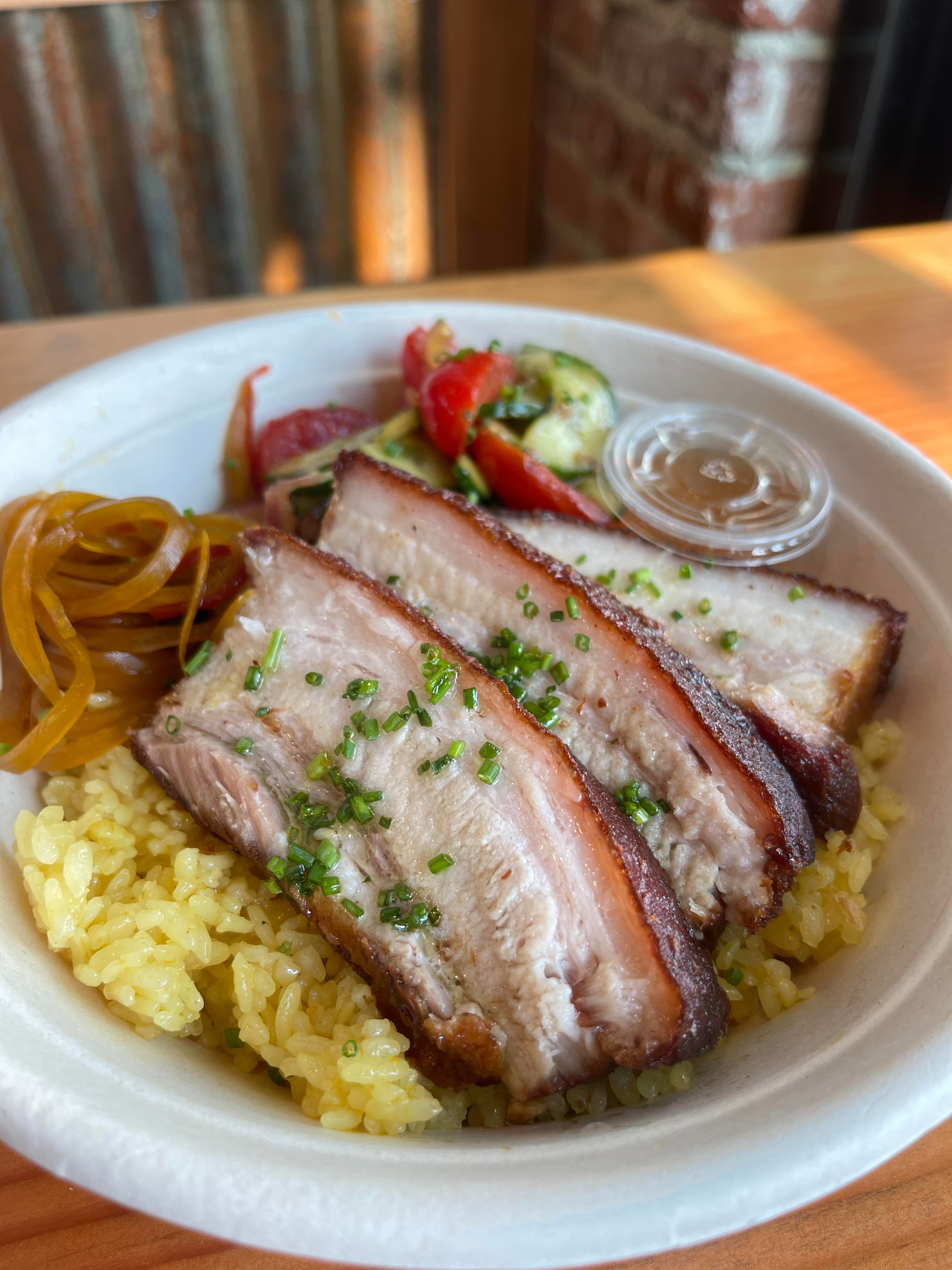 lechon kawali with java rice